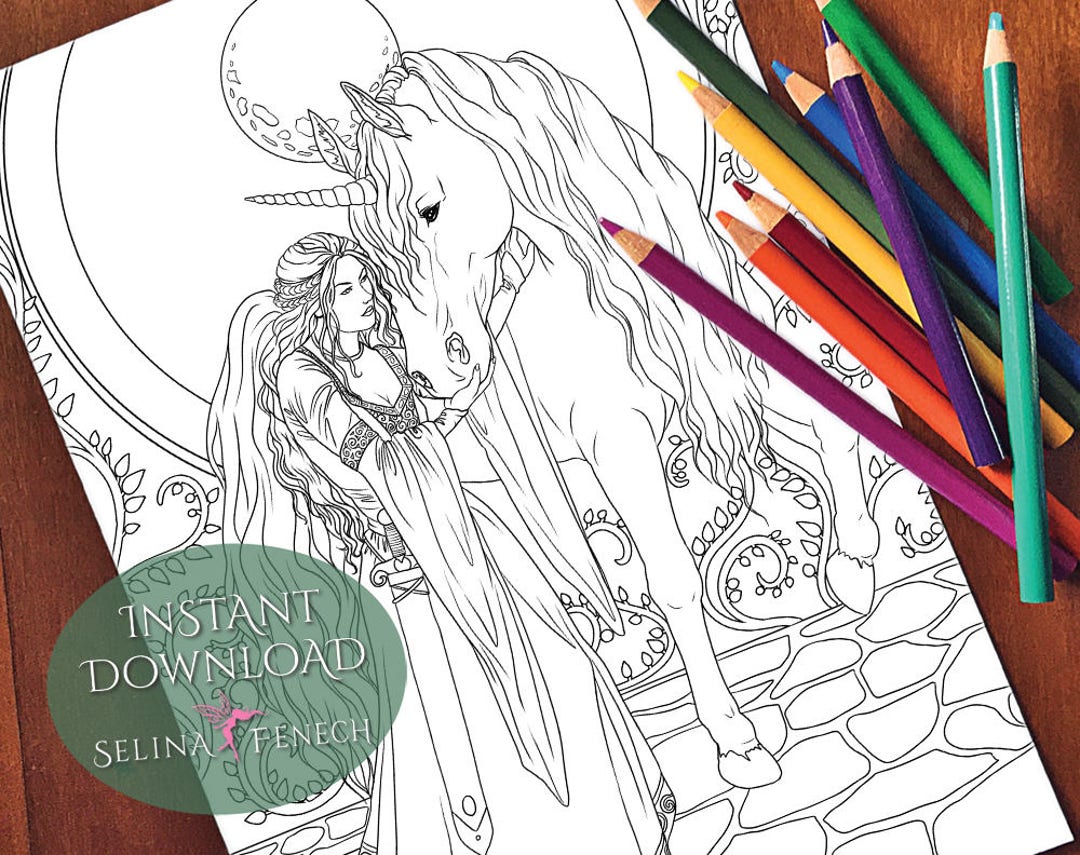 Morgana's Secret Enchanted Magical Forests Coloring Page/digi Stamp ...