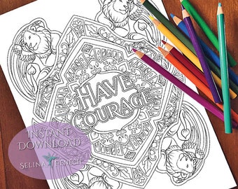 Courage Coloring Page - Etsy