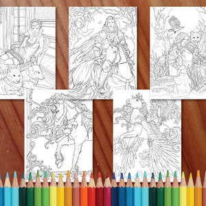 Dark Fantasy Grim and Gothic Coloring Collection Coloring Page/digi ...
