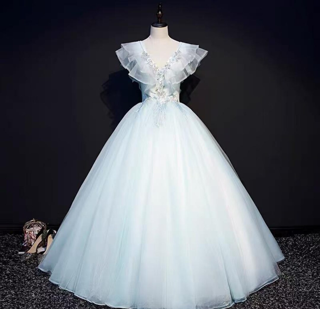 Light Blue Princess Dress,evening Dress,cocktail Dress,elegant Party ...