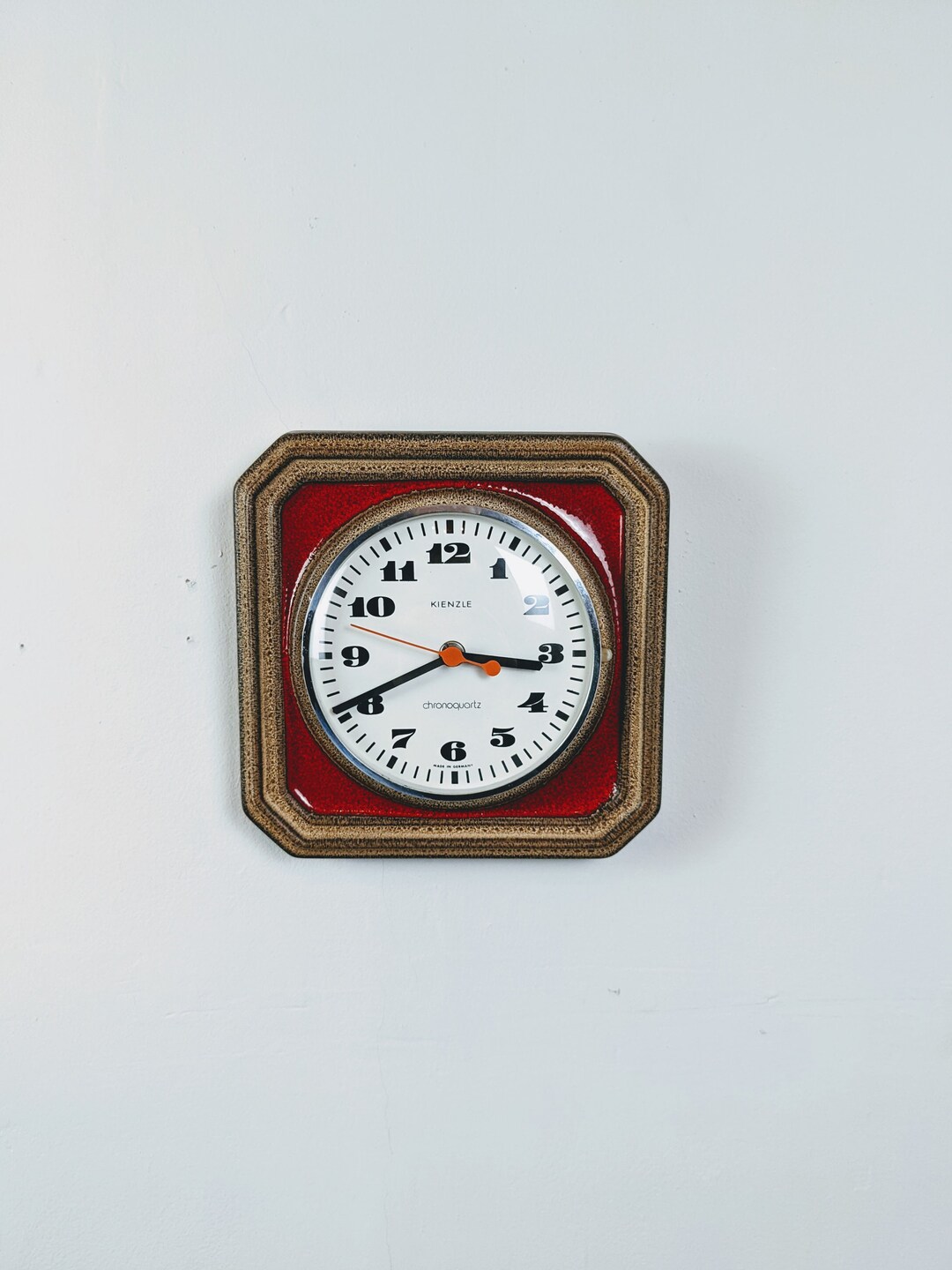 Kienzle German Red Wall Clock Mid Century - Etsy