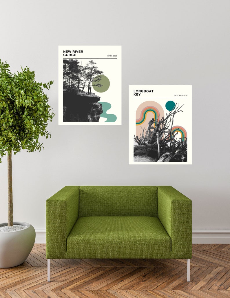 Custom Midcentury Modern Family Portrait Poster - Etsy