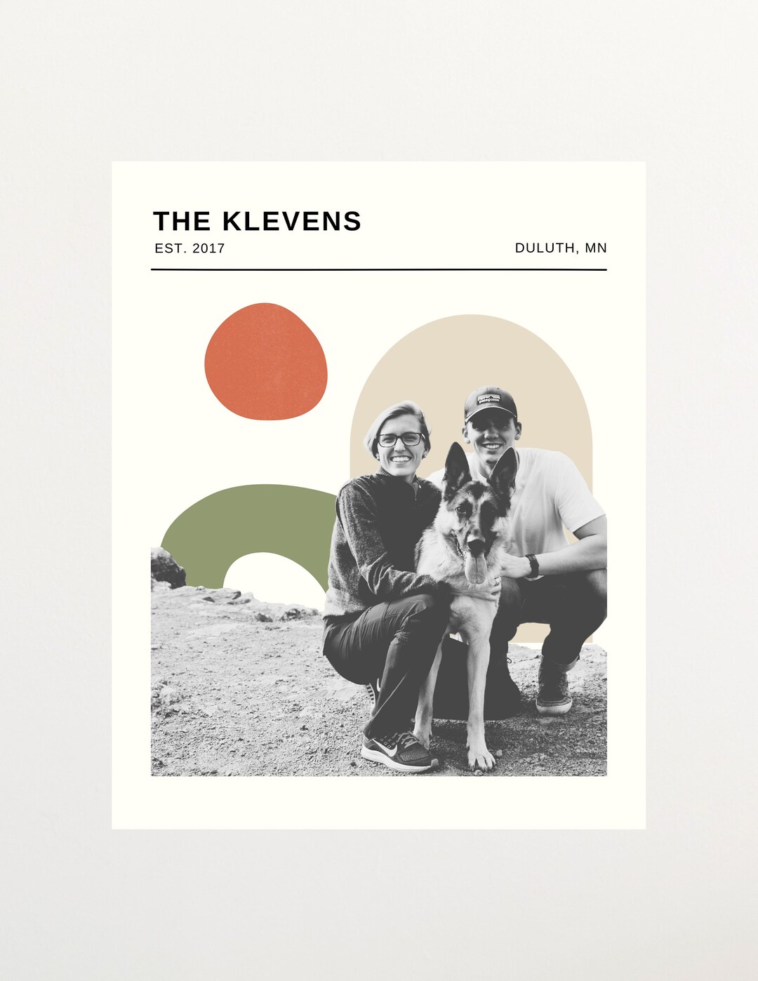 Custom Midcentury Modern Family Portrait Poster - Etsy