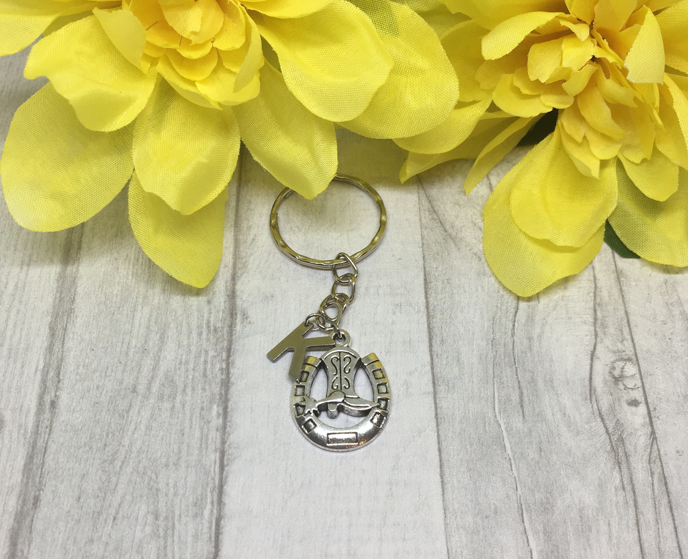 Cowboy Boot Keychain Western Keychain Keyring for Cowgirl - Etsy