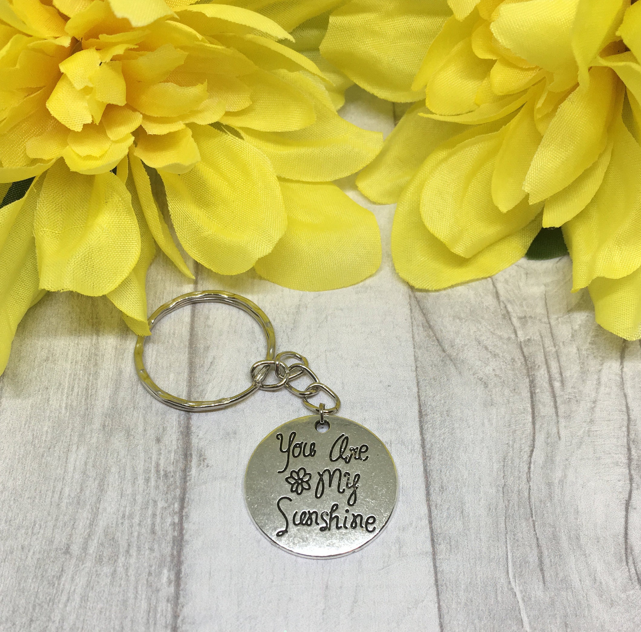 You Are My Sunshine Granddaughter Gift Granddaughter Keychain ...
