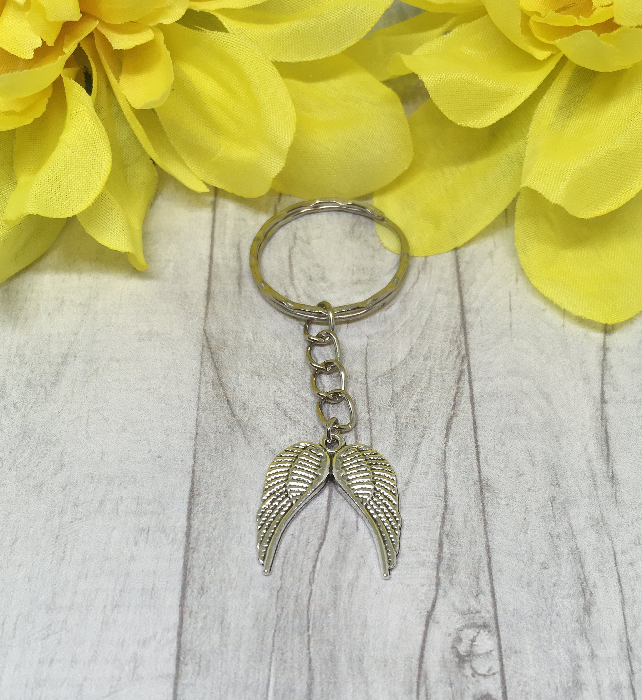 Angel Wings Keychain Angel Wings Angel Keychain Personalized Angel ...