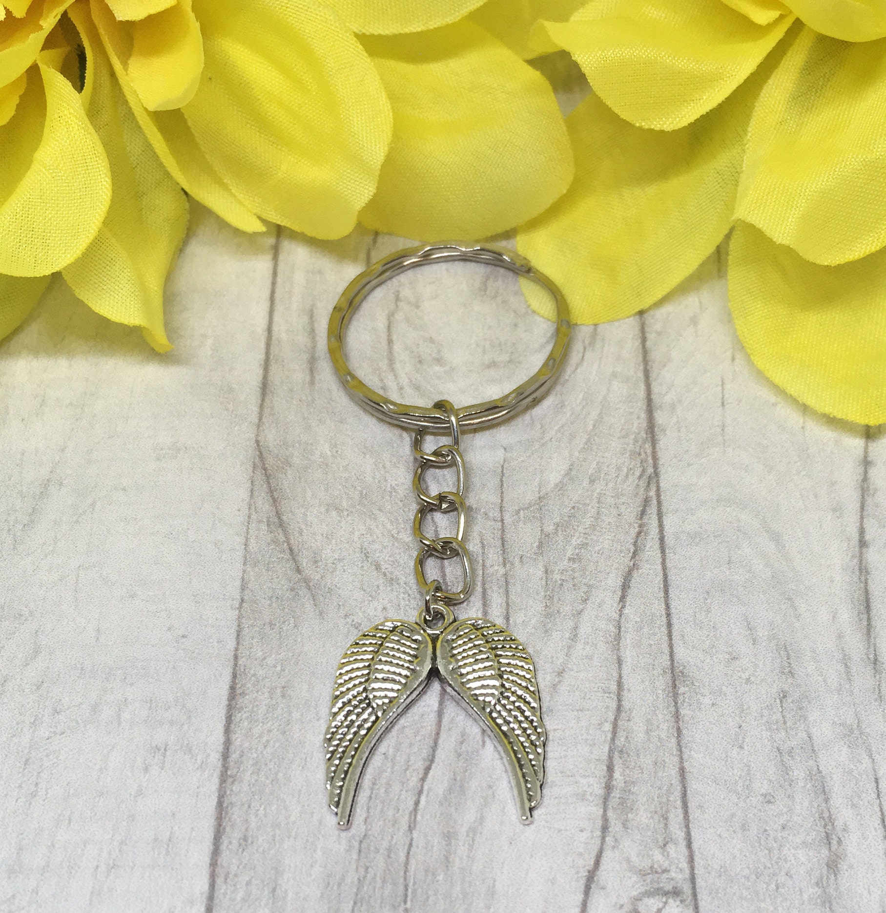 Angel Wings Keychain Angel Wings Angel Keychain Personalized Angel ...