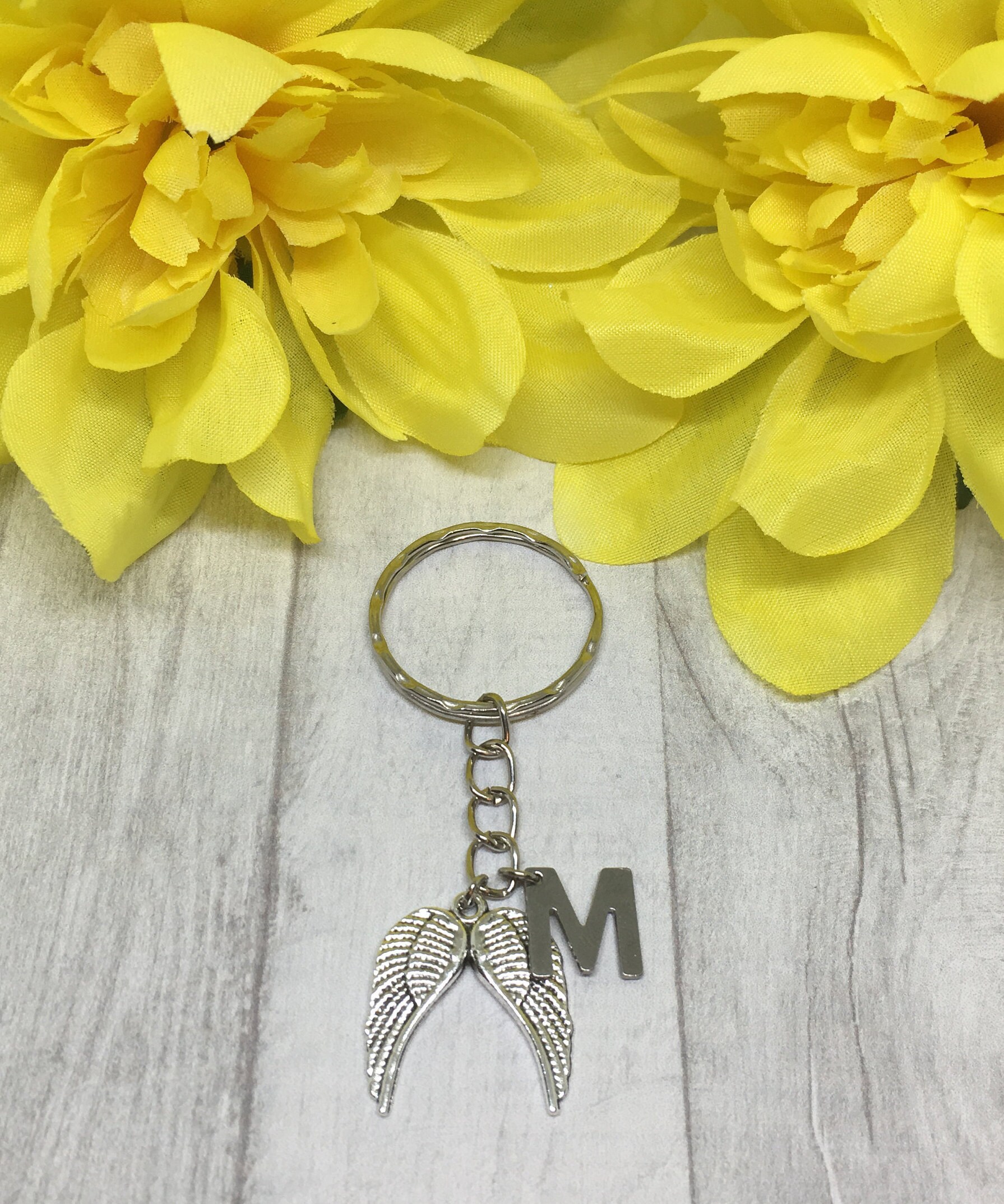 Angel Wings Keychain Angel Wings Angel Keychain Personalized Angel ...