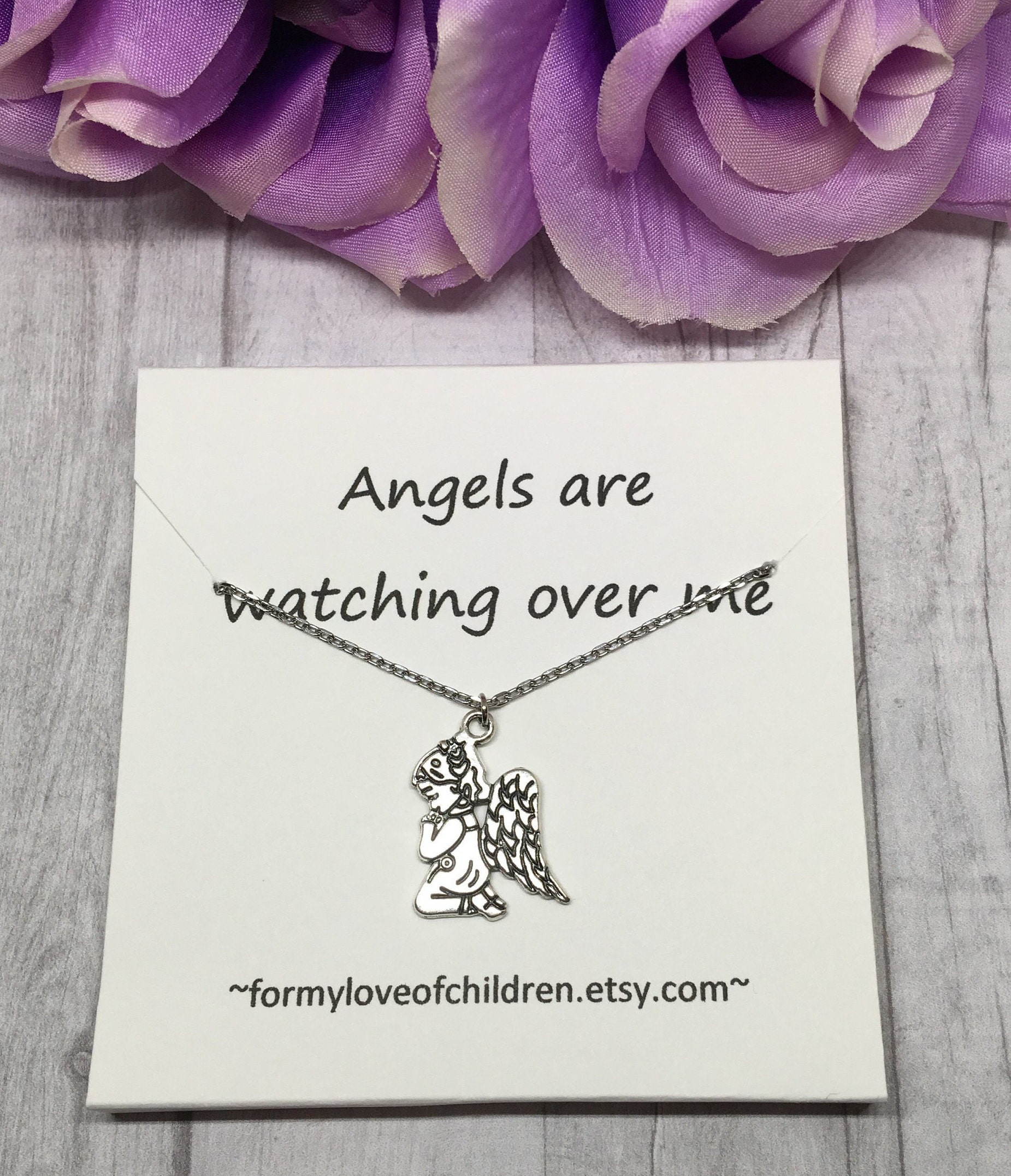 Angel jewelry angel necklace jewelry for girls praying angel | Etsy