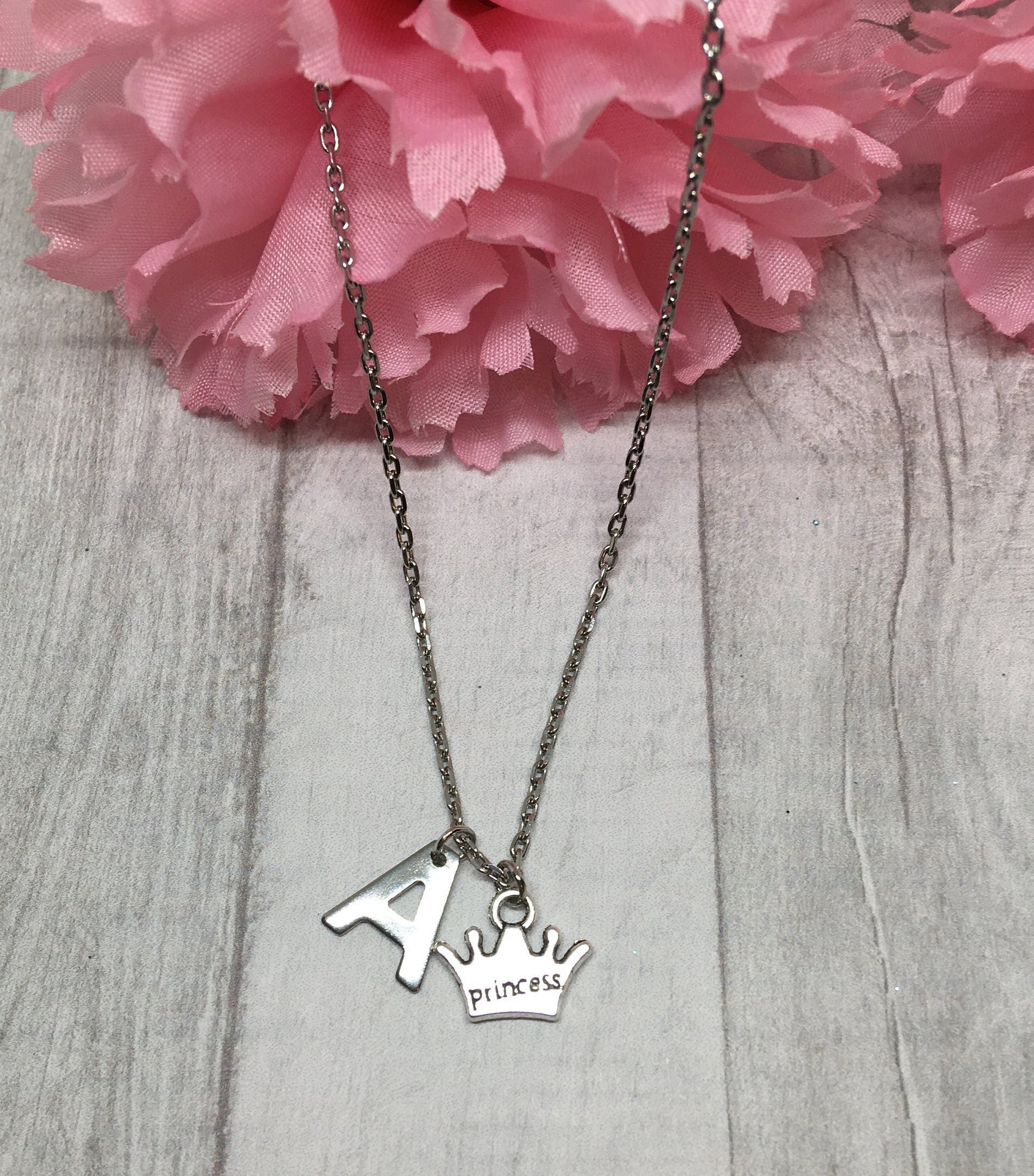 Princess Necklace Crown Necklace Princess Gift Princess Charm Children ...