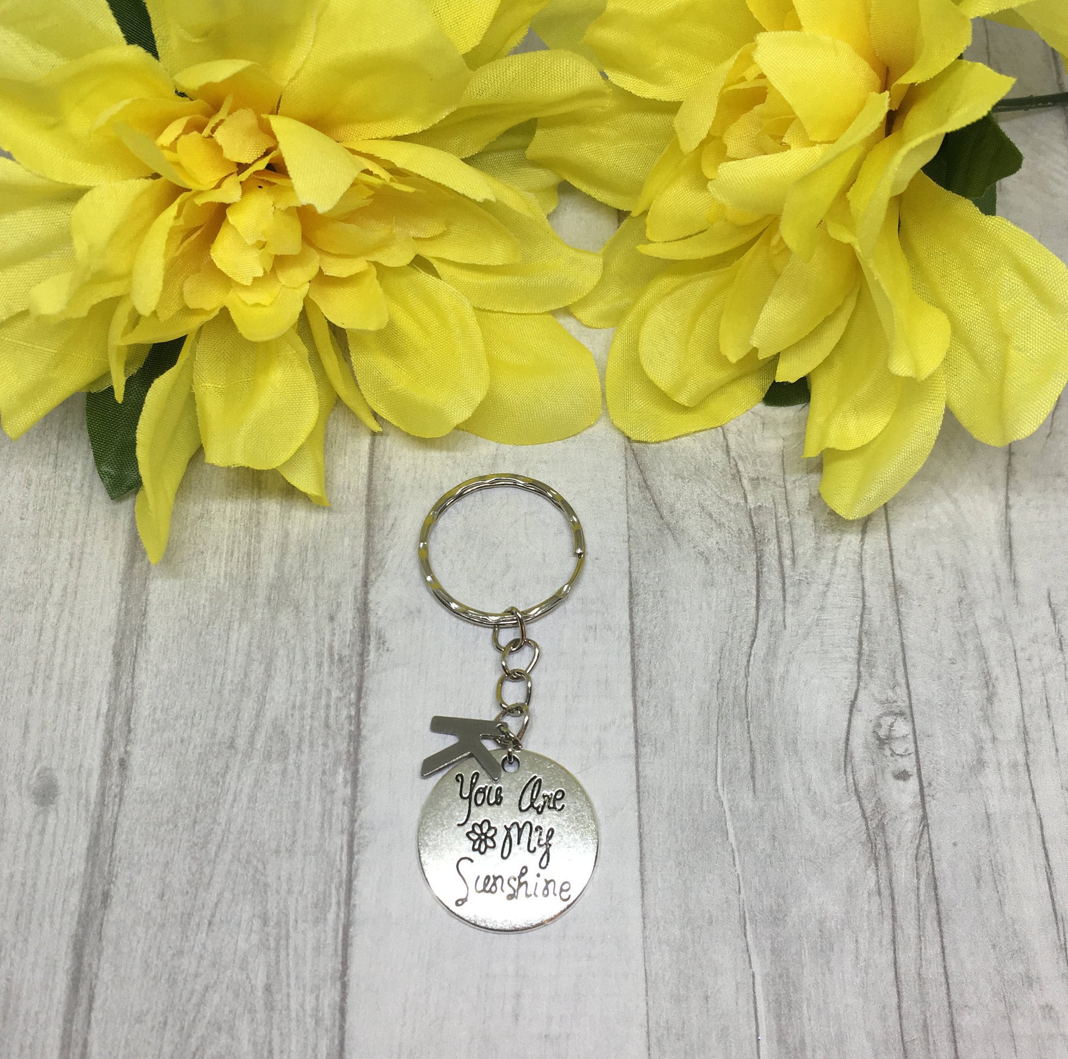You Are My Sunshine Granddaughter Gift Granddaughter Keychain ...