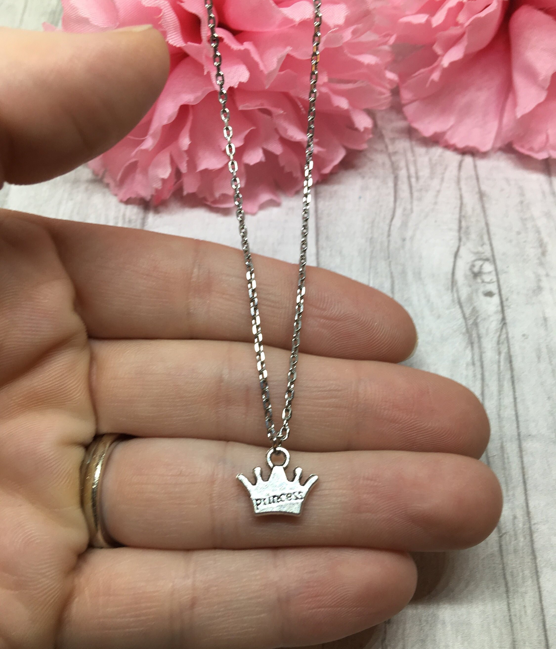 Princess Necklace Crown Necklace Princess Gift Princess Charm Children ...