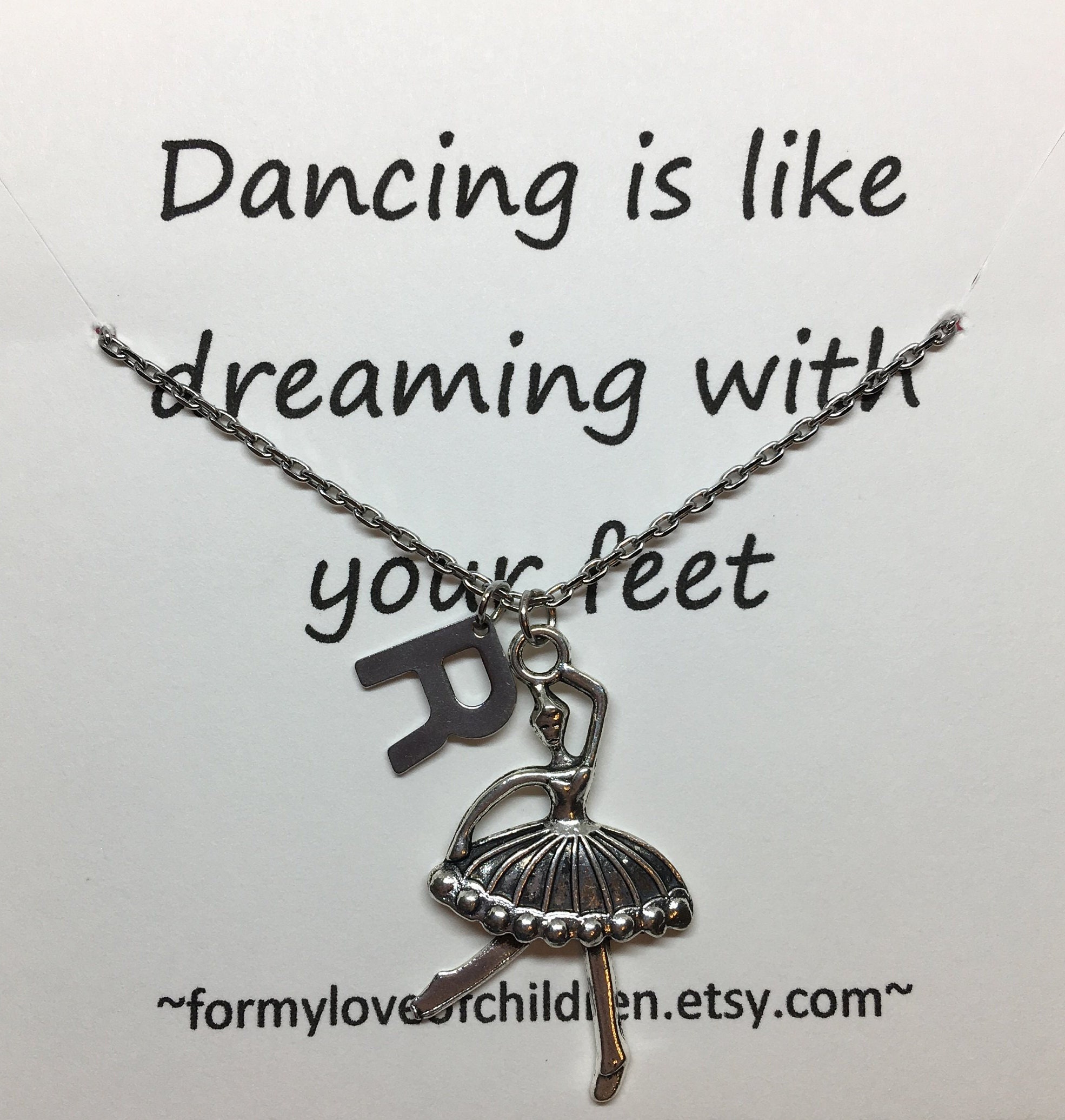 Dance Necklace Ballerina Necklace Dance Gifts Dancing Gift | Etsy