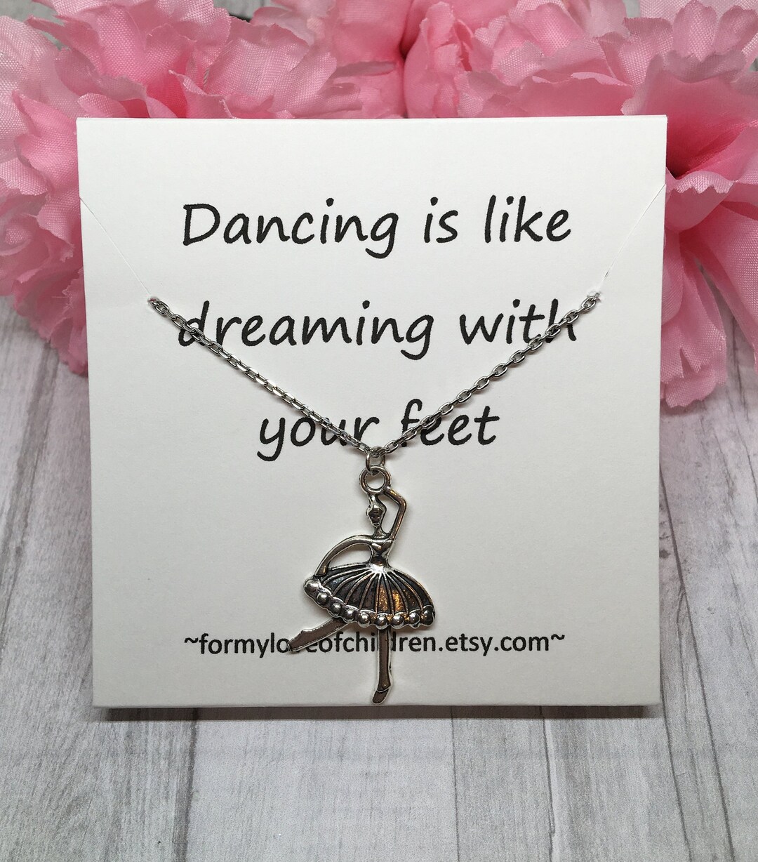 Dance Necklace Ballerina Necklace Dance Gifts Dancing Gift Ballerina ...