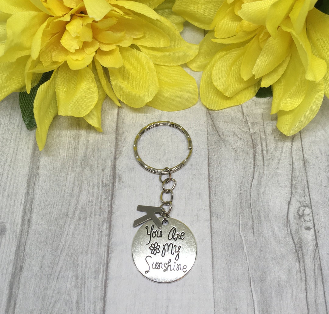 You Are My Sunshine Granddaughter Gift Granddaughter Keychain ...