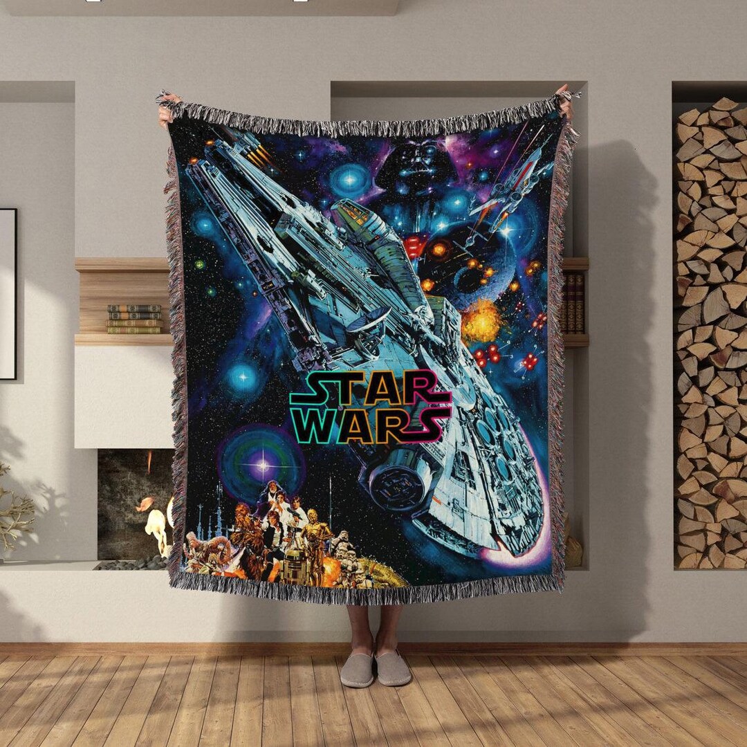 Millennium Falcon Woven Blanket, Darth Vader Woven Blanket, Star Wars ...