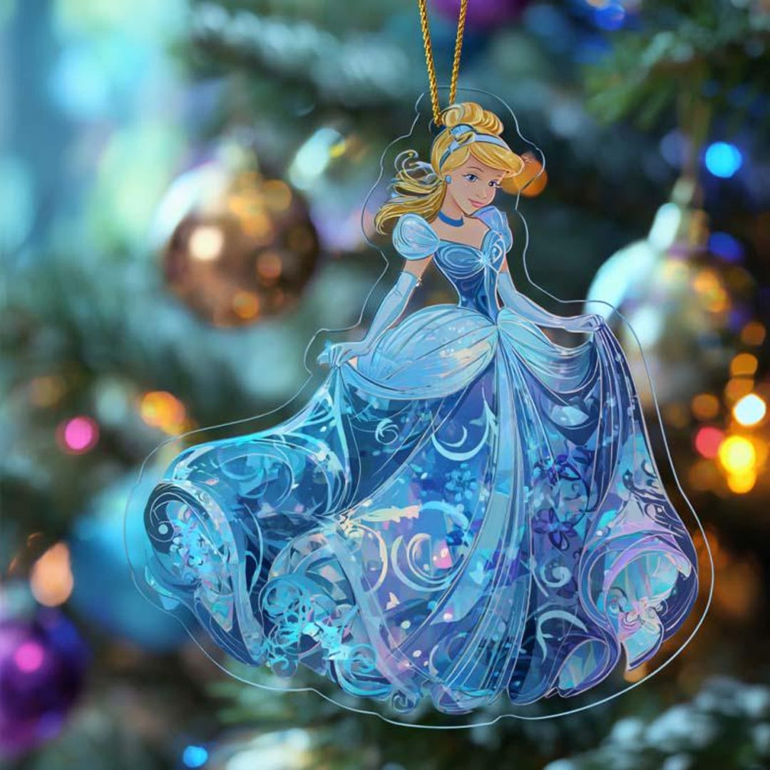 Personalized Cinderella Ornament, Custom Name Cinderella Christmas Tree ...