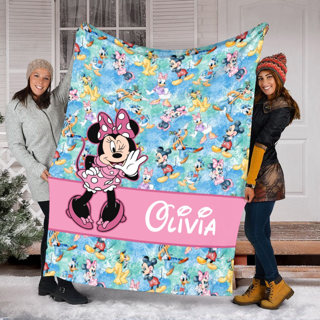 Personalized Name Minnie Blanket Cute Minnie Fleece Mink - Etsy
