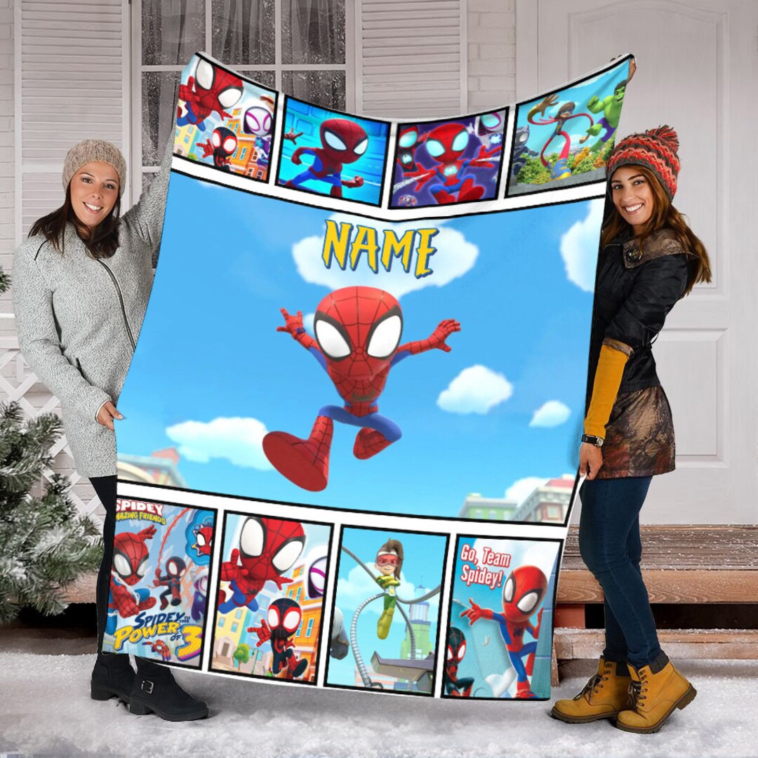 Personalized Spidey and His Amazing Friends Blanket, Spiderman Blanket ...