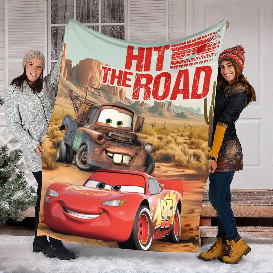 Lightning Mcqueen & Tow Matter Blanket, the Hit Road Blanket, Disney ...