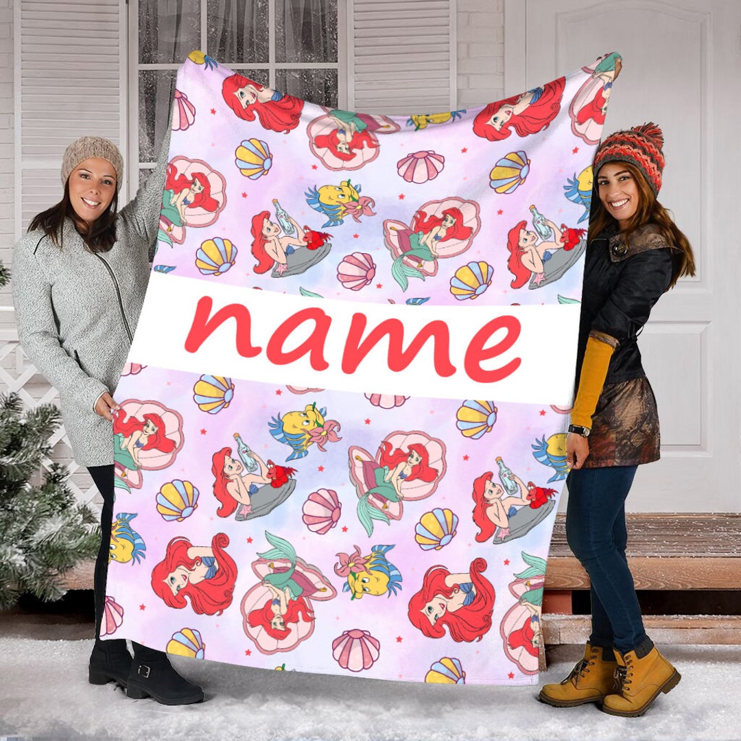 Personalized Name Disney Princess Ariel Blanket, the Little Mermaid ...