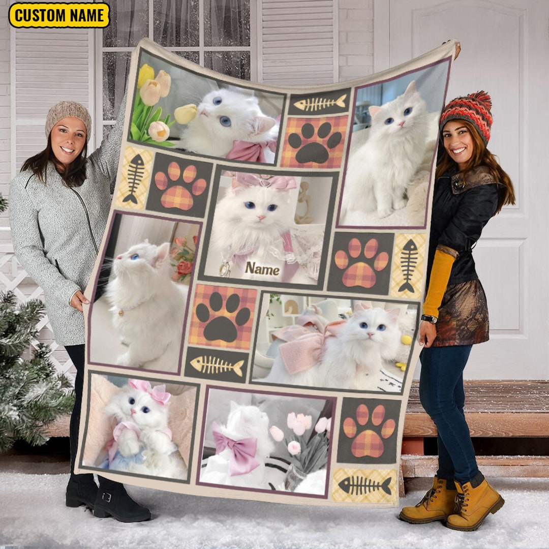 Personalized Cat Blanket, Personalized Pet Photo Blanket, Picture ...