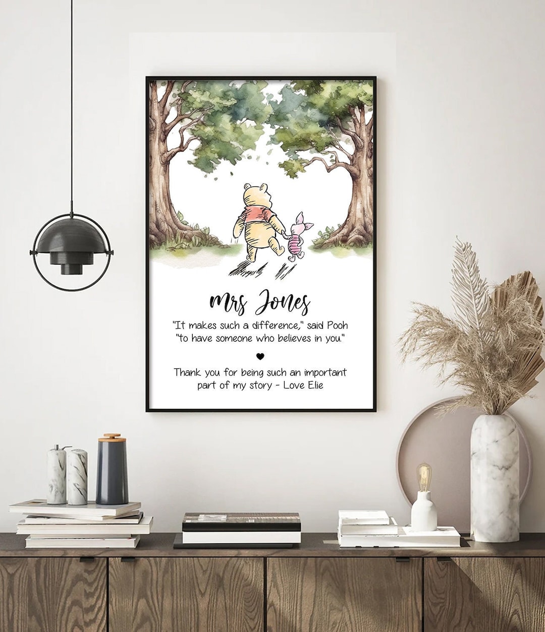Vintage Winnie the Pooh Teacher Poster, Pooh and Piglet Poster, Winnie ...