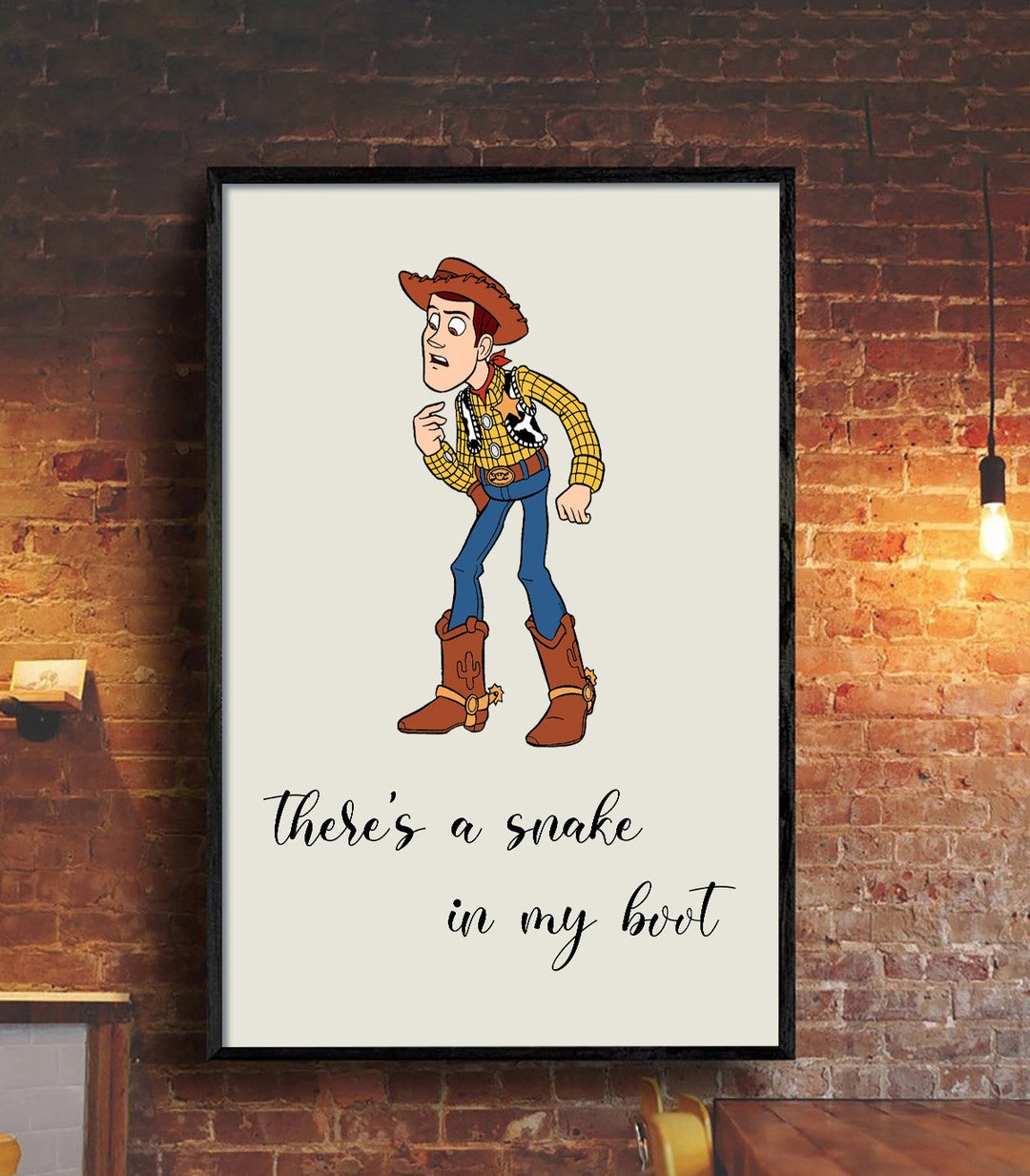 Toy Story Woody Poster, There's A Snake in My Boot, Toy Story Print ...