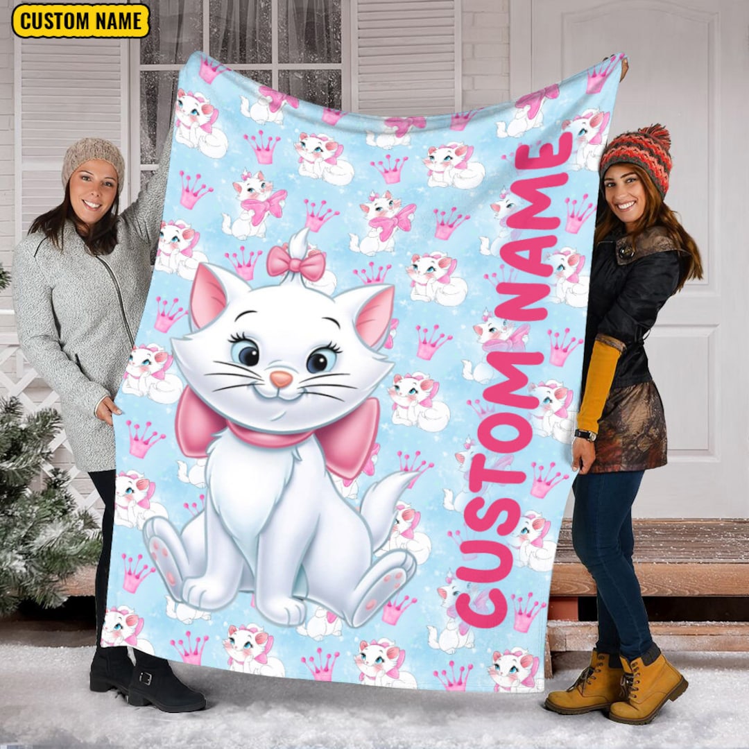 Personalized Name Disney Marie Cat Blanket, the Aristocats Movie Fleece ...