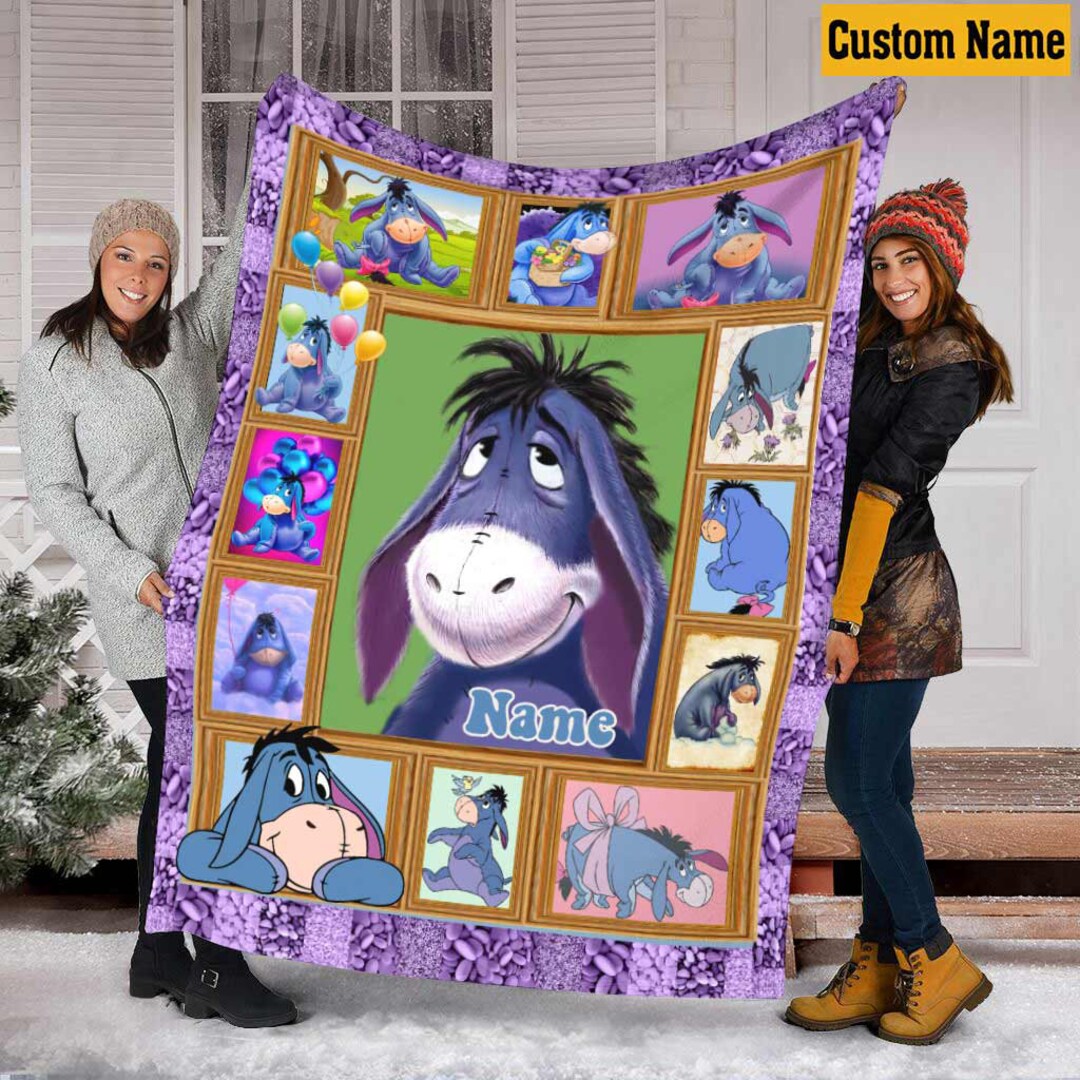 Winnie Pooh Eeyore Fleece Blanket, Personalized Eeyore Birtdhay Winnie ...