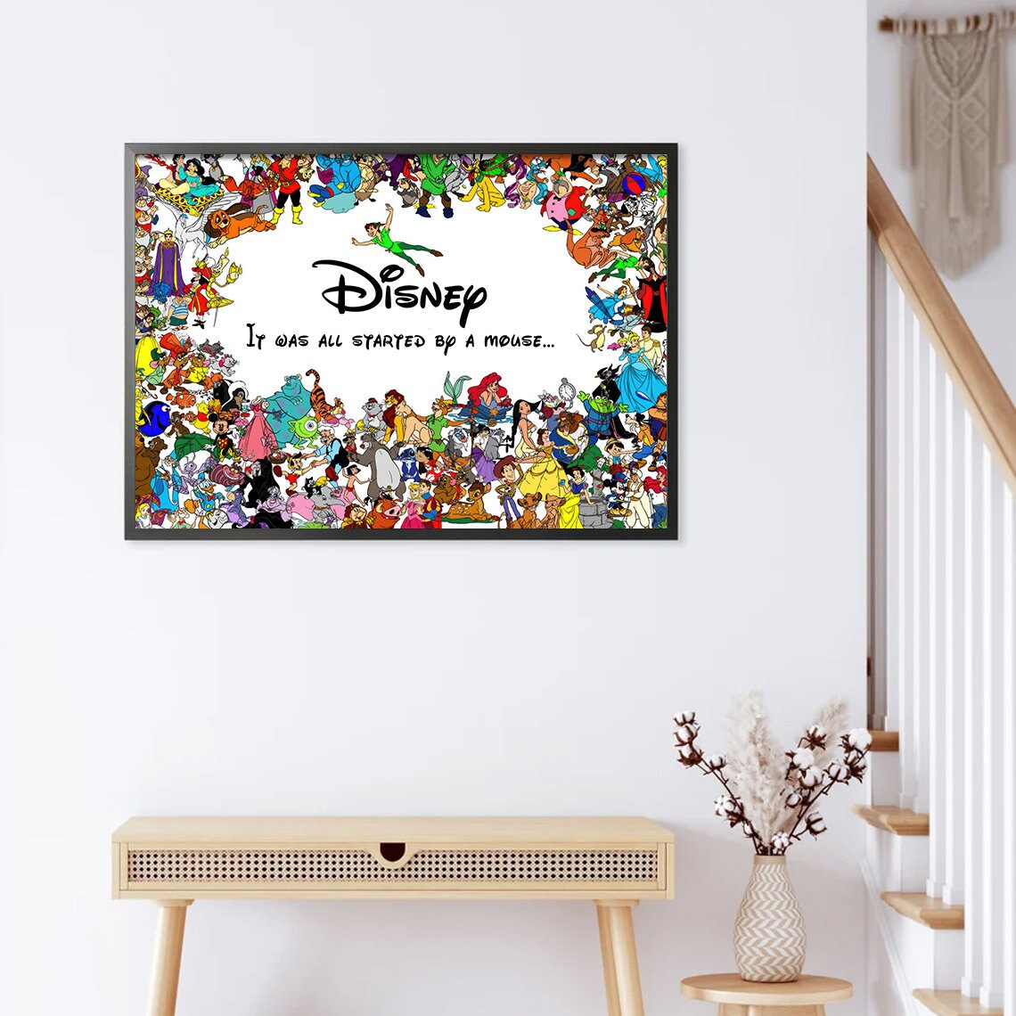 Disney Poster, Vintage Disneyland Printable, Magic Kingdom Poster, Home ...