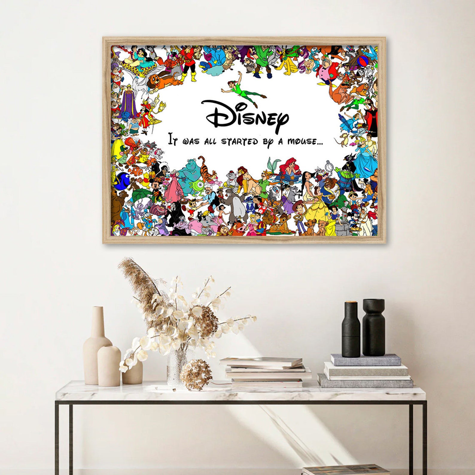 Disney Poster, Vintage Disneyland Printable, Magic Kingdom Poster, Home ...
