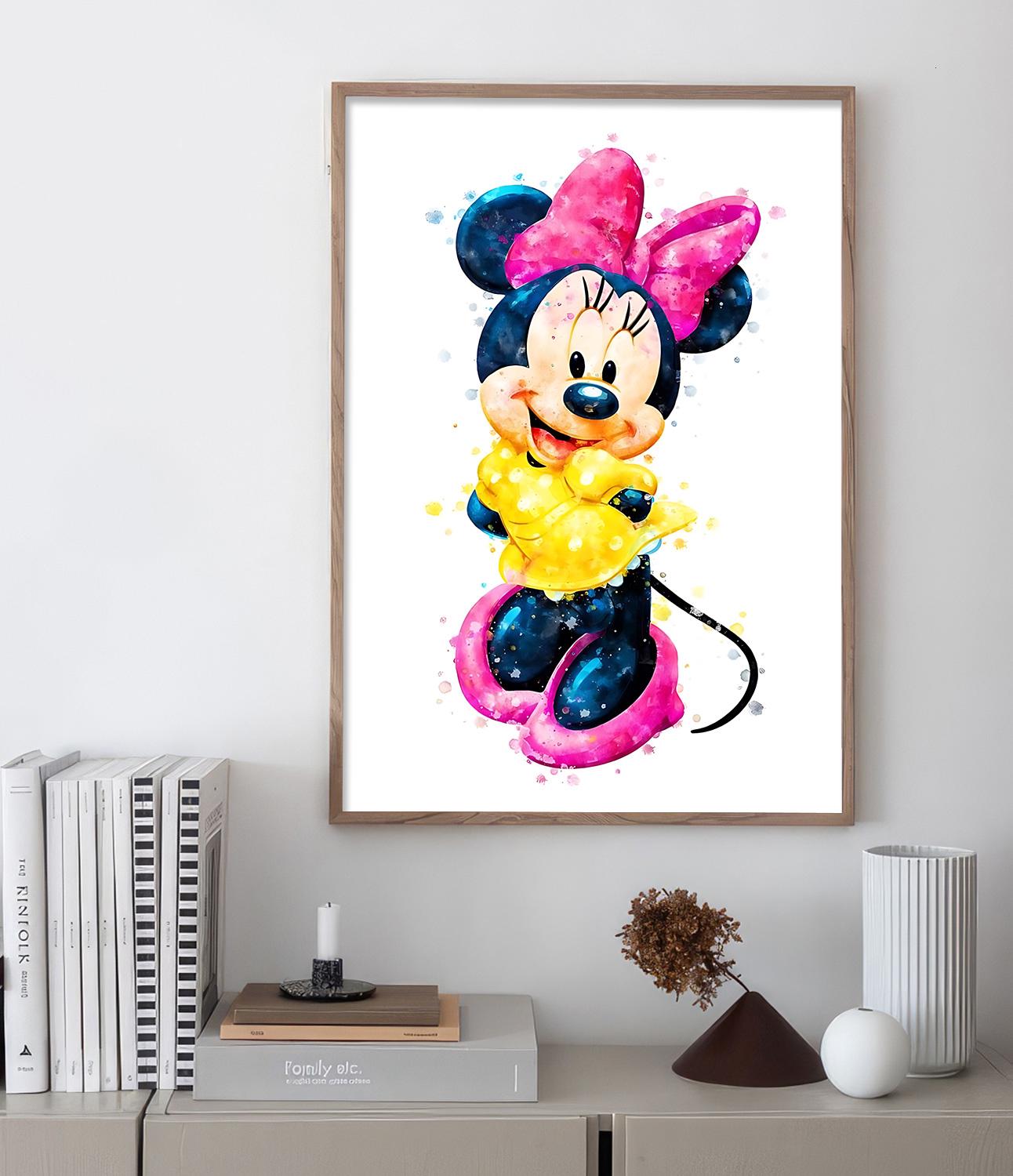 Mickey and Friends Watercolor Poster, Disney Characters Printable ...
