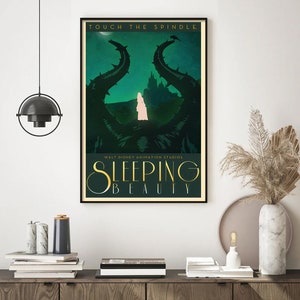 Vintage Maleficent Poster, Sleeping Beauty Movie Poster, Touch the ...