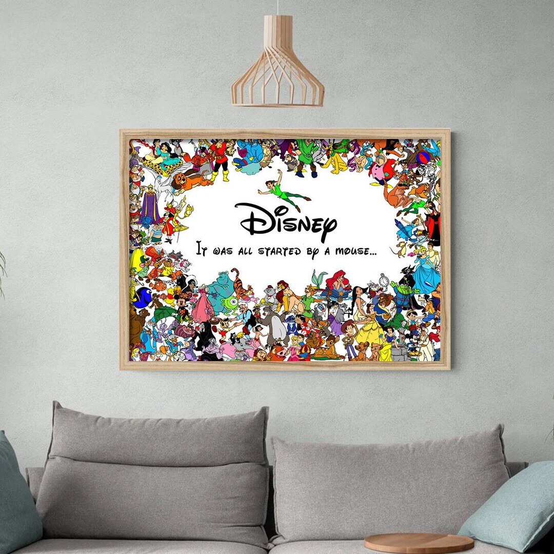 Disney Poster, Vintage Disneyland Printable, Magic Kingdom Poster, Home ...