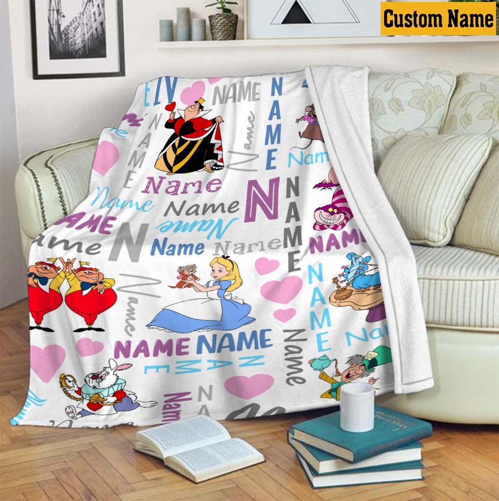 Personalized Alice in Wonderland Blanket Alice in Wonderland - Etsy