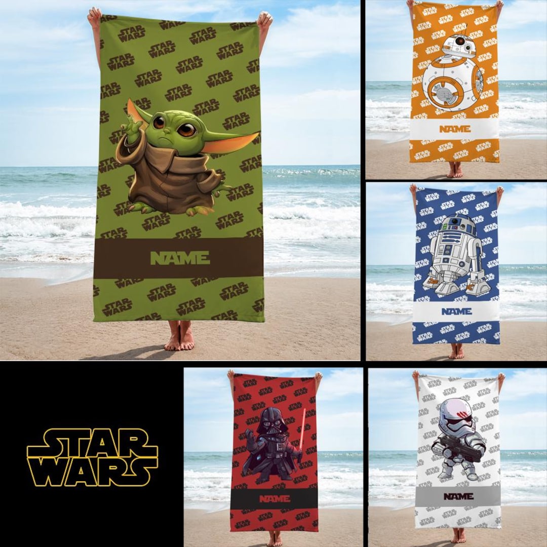 Personalized Star Wars Characters Beach Towel, Star Wars Bath Towel ...