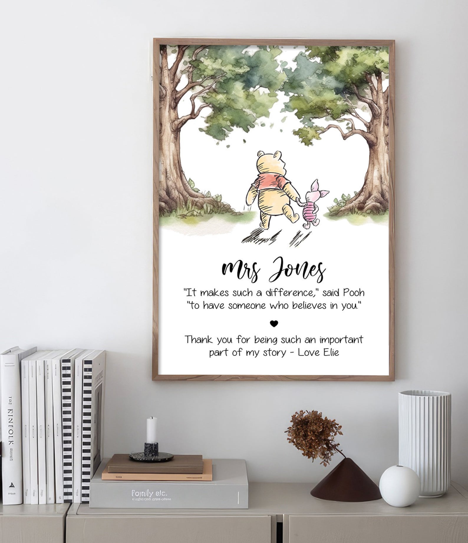 Vintage Winnie the Pooh Teacher Poster, Pooh and Piglet Poster, Winnie ...