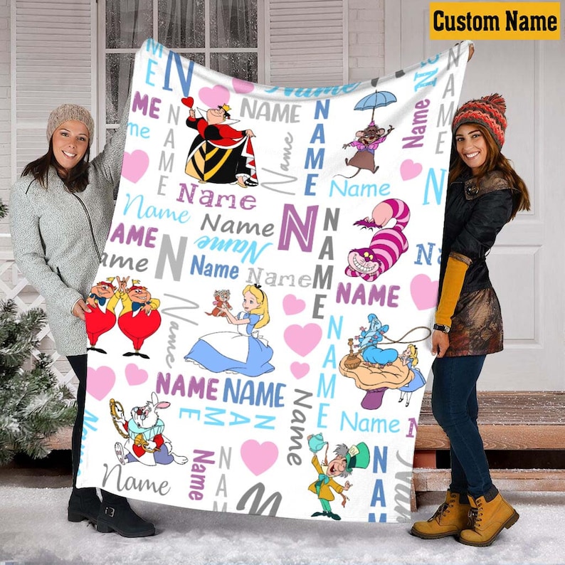 Personalized Alice in Wonderland Blanket - Alice in Wonderland Baby ...