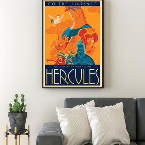 Vintage Hercules Movie Poster, Go the Distance Poster, Disney Movie ...