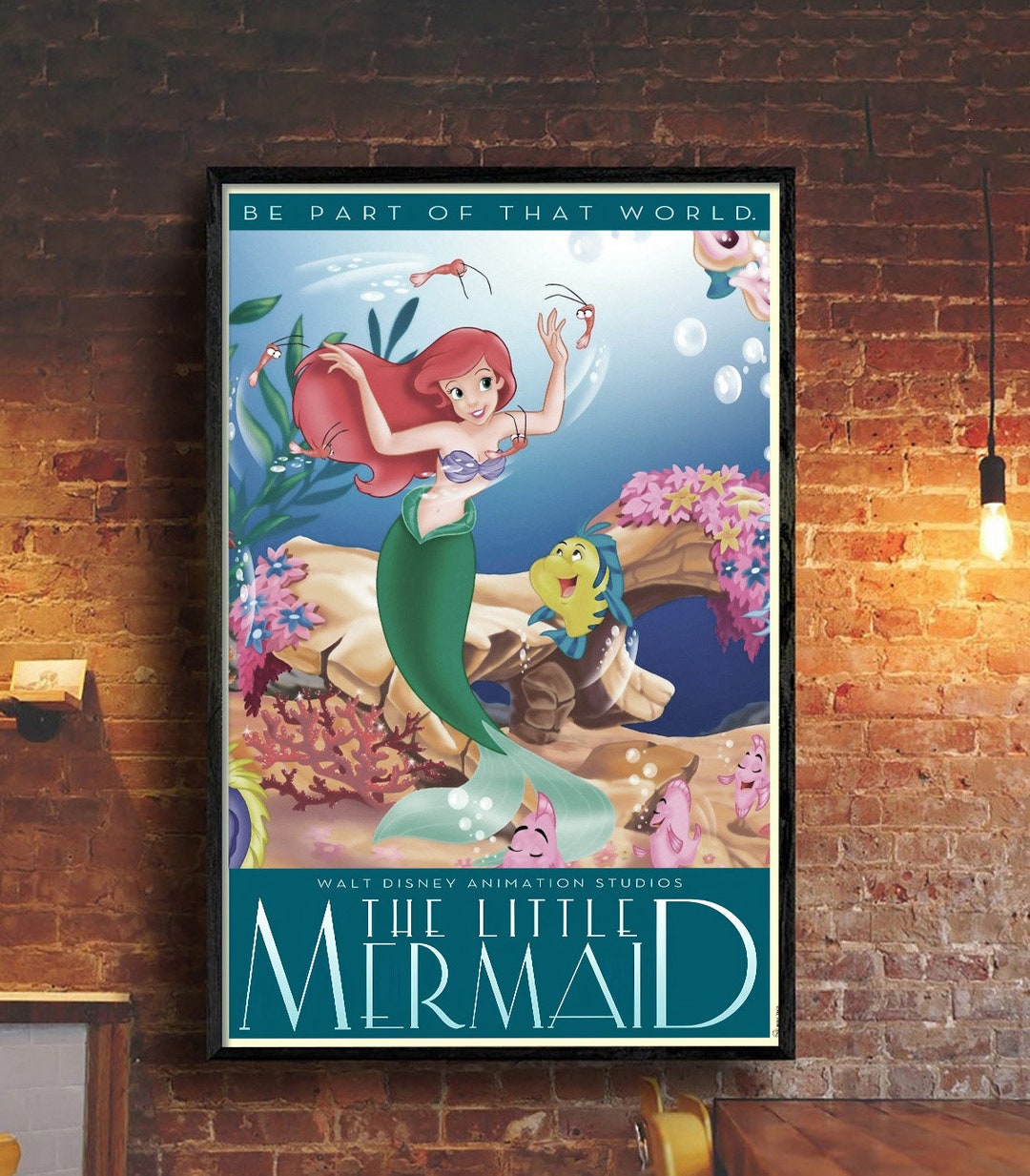 Vintage the Little Mermaid Movie Poster, Princess Ariel Poster, Be Part ...