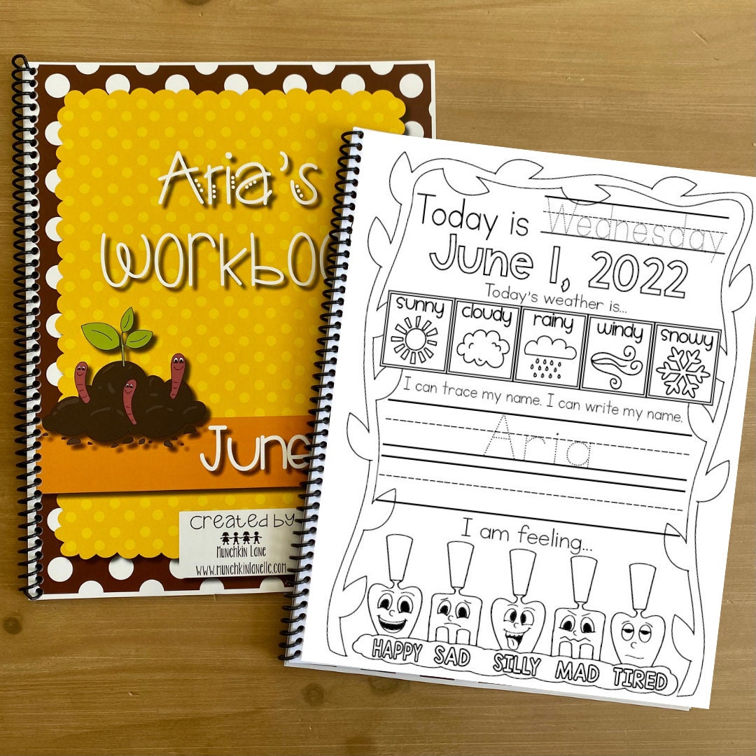 Prek Personalized Monthly Workbook - Prek Curriculum Workbook - Prek ...