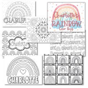 Personalized Rainbow Color Book, Girls Gift for Christmas/stocking ...