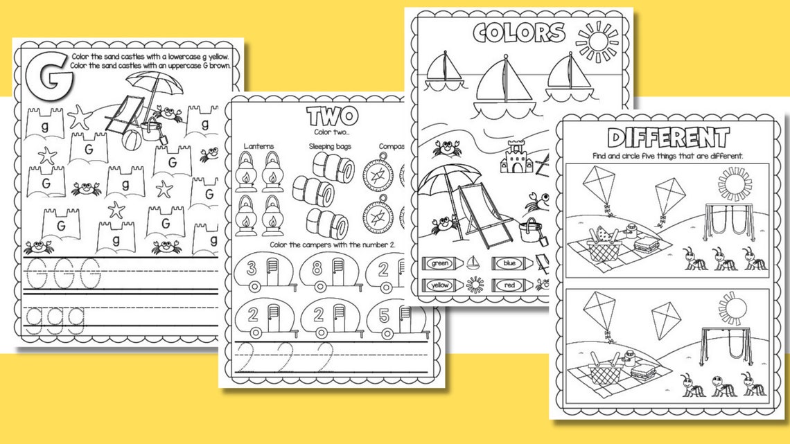 Personalized Preschool Workbook Summer Learning Preschool - Etsy