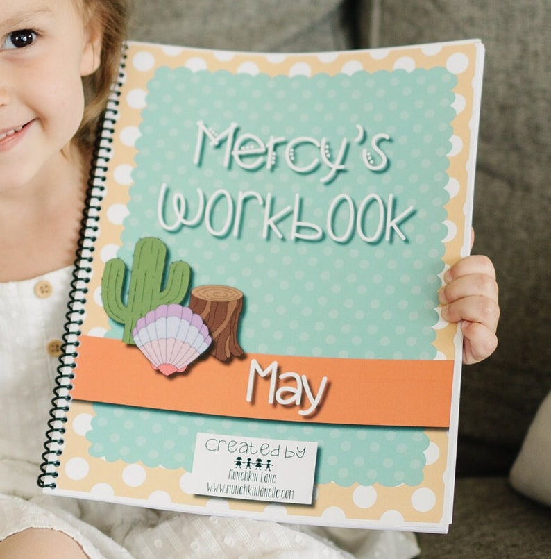 Toddler Personalized Workbook – Preschool Learning Activities - Etsy
