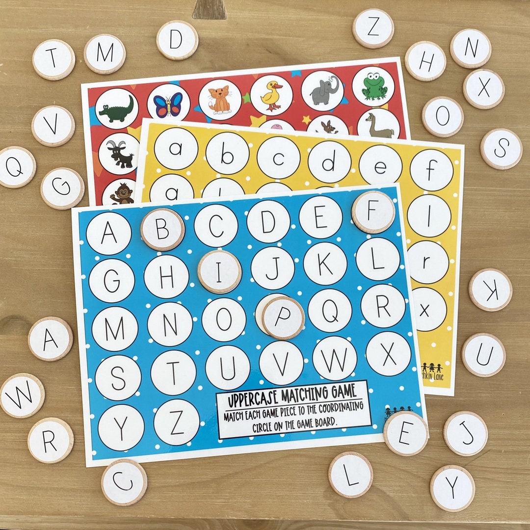 Alphabet Matching Games Homeschool Activity Preschool Learning - Etsy