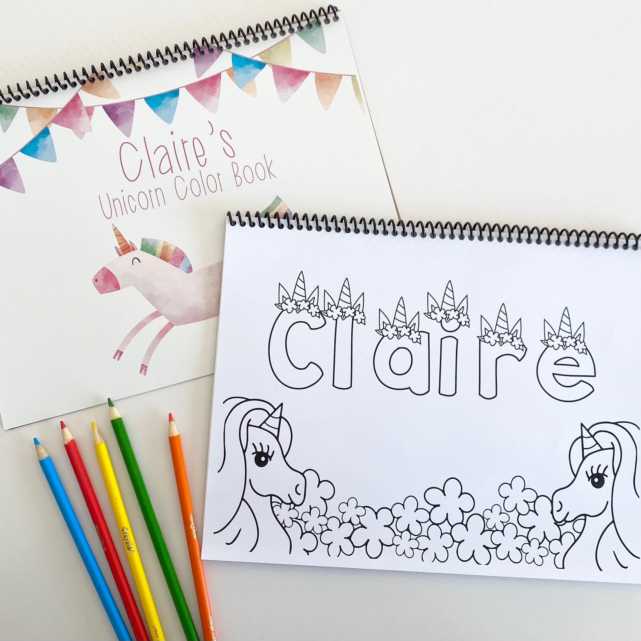 Custom Children's Color Book Full Size Large Coloring - Etsy