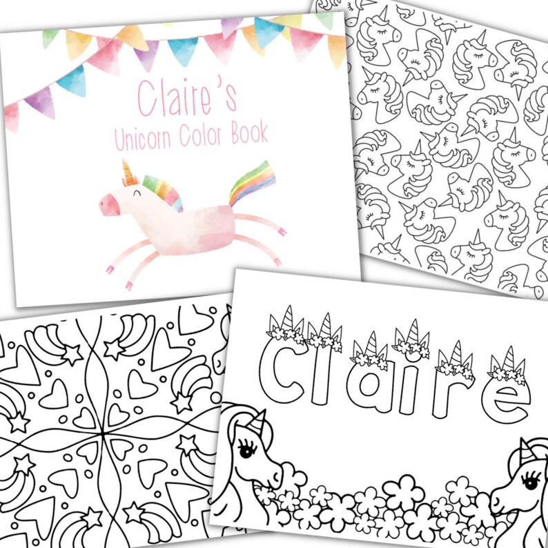 Custom Children's Color Book Personalized Kids Gift - Etsy