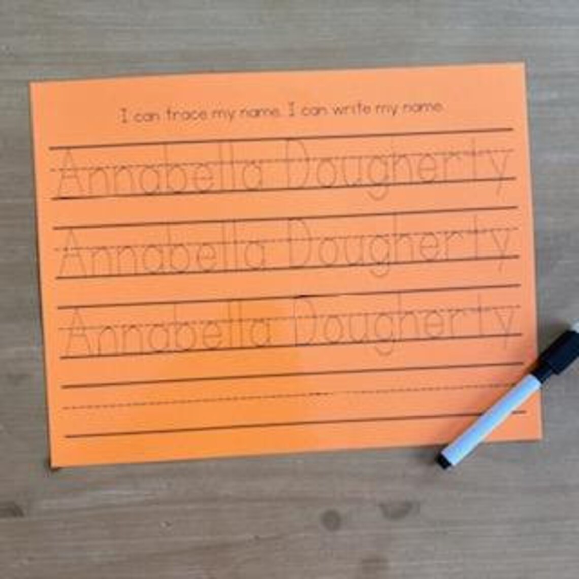 White Personalized Learn to Write Activity Laminated Name - Etsy