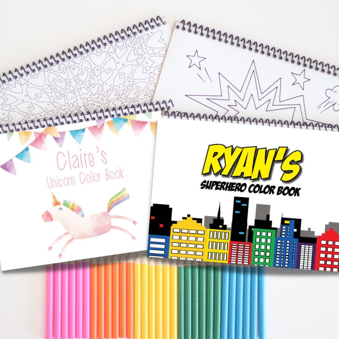 Personalized Kids Coloring Book - Coloring Book for Girls & Boys ...